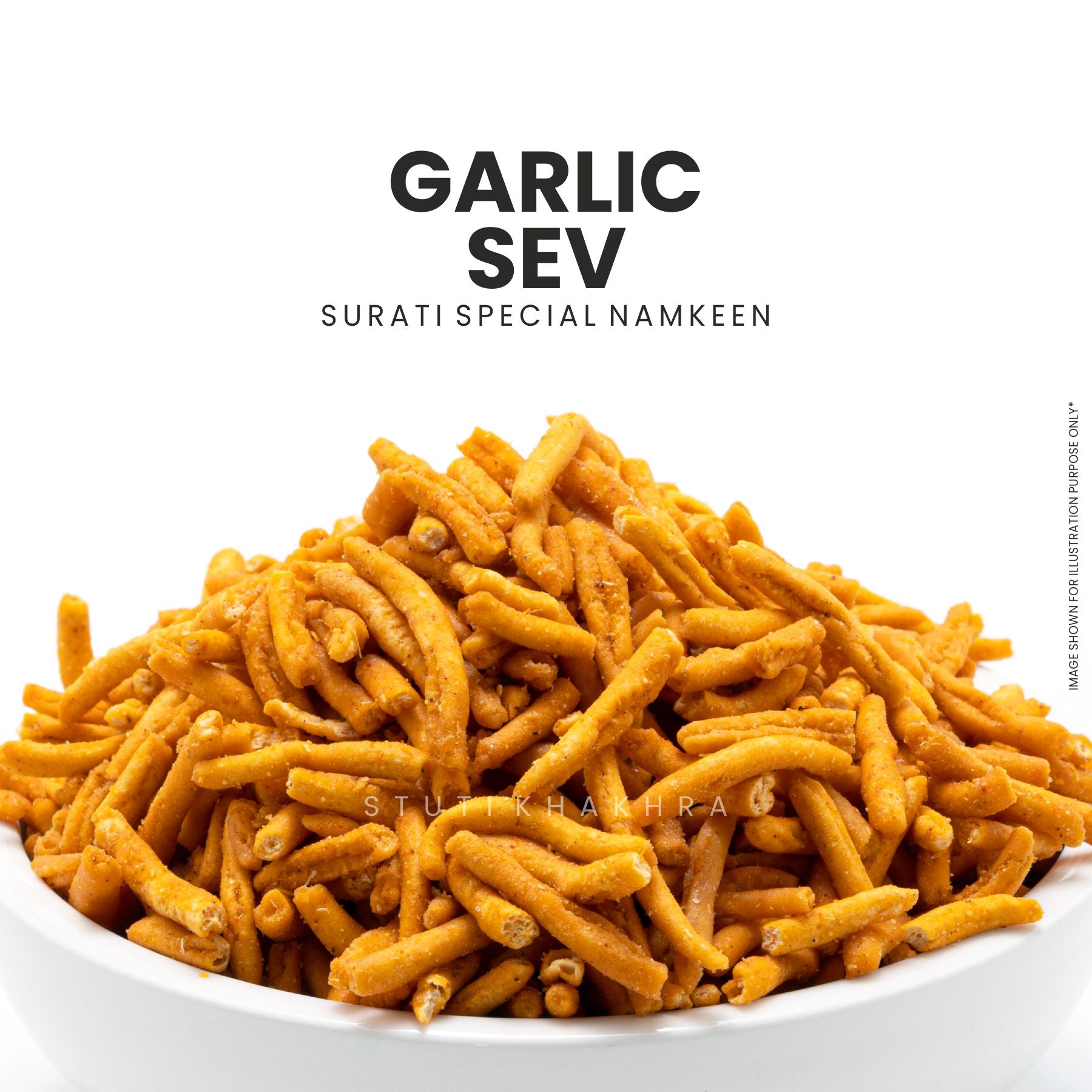 Special Garlic Sev – 200g – Stuti Khakhra