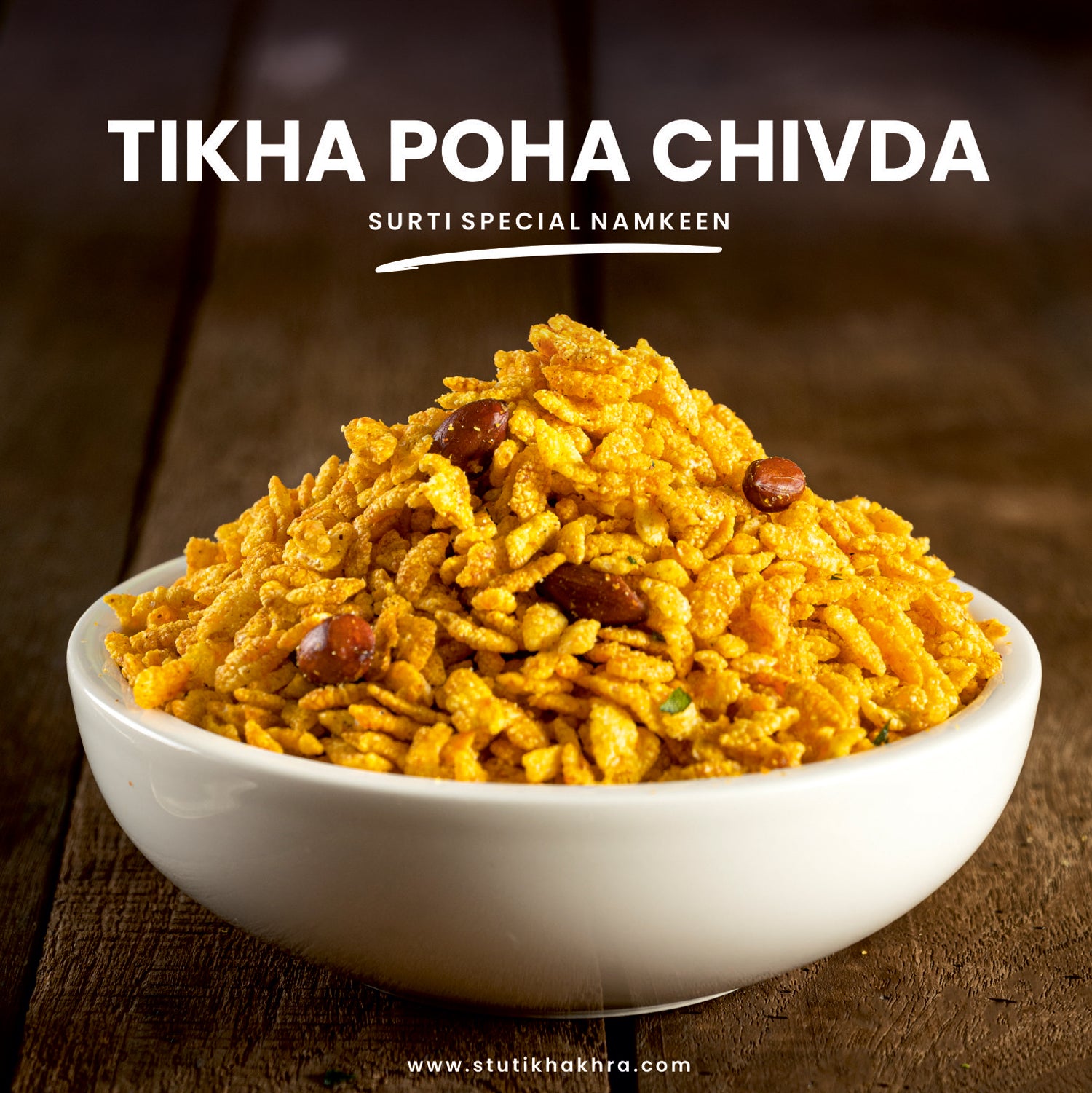 Tikha Poha Chivda Mix - 200g – Stuti Khakhra