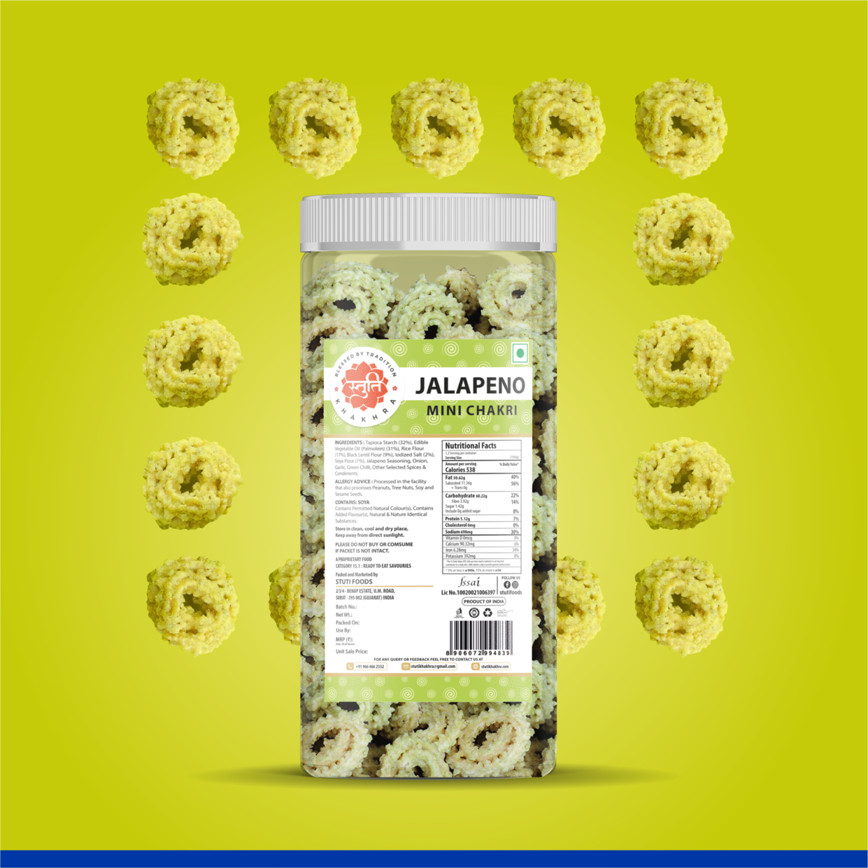 Jalapeno - Mini Chakri (120g) – Stuti Khakhra