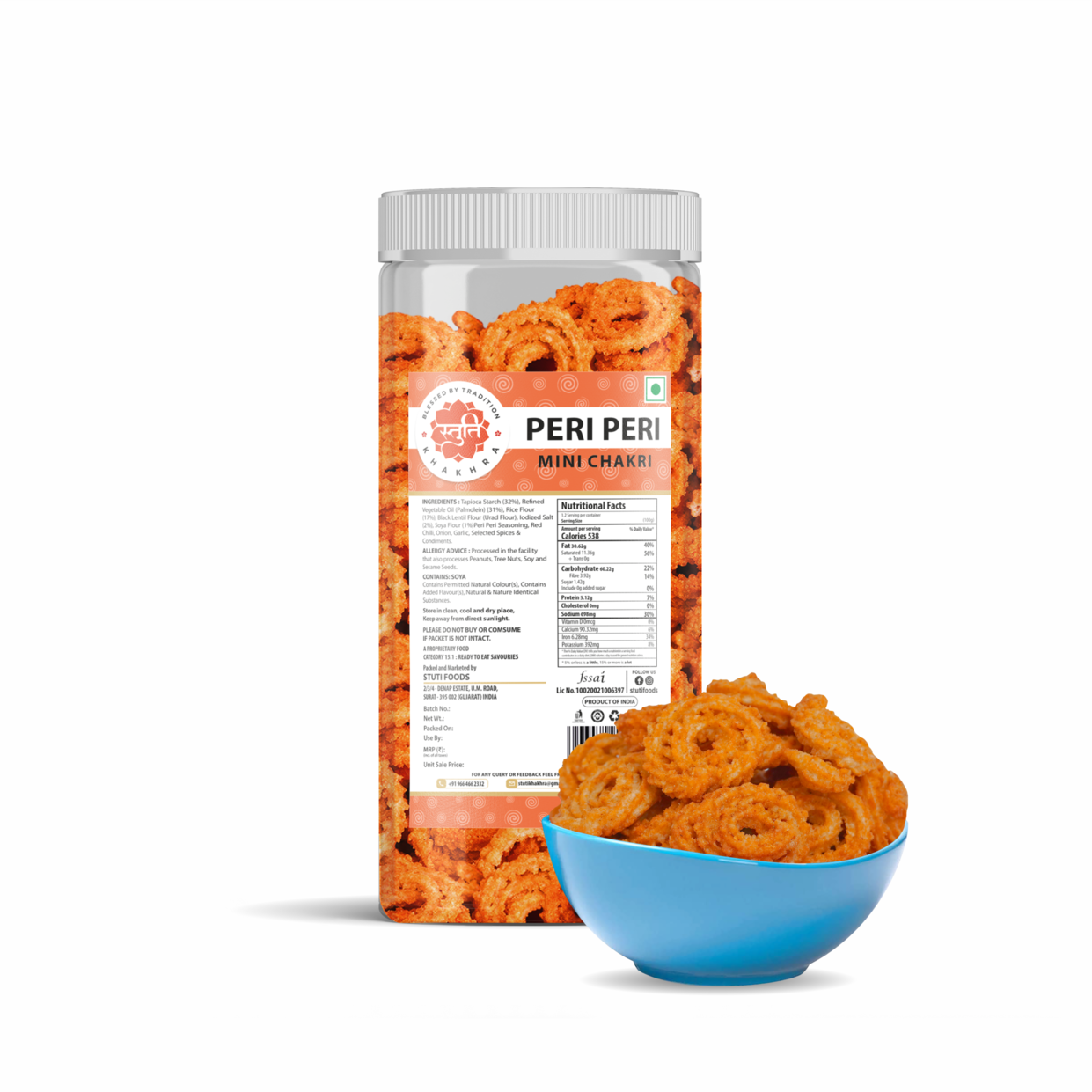 Peri Peri - Mini Chakri (120g) – Stuti Khakhra