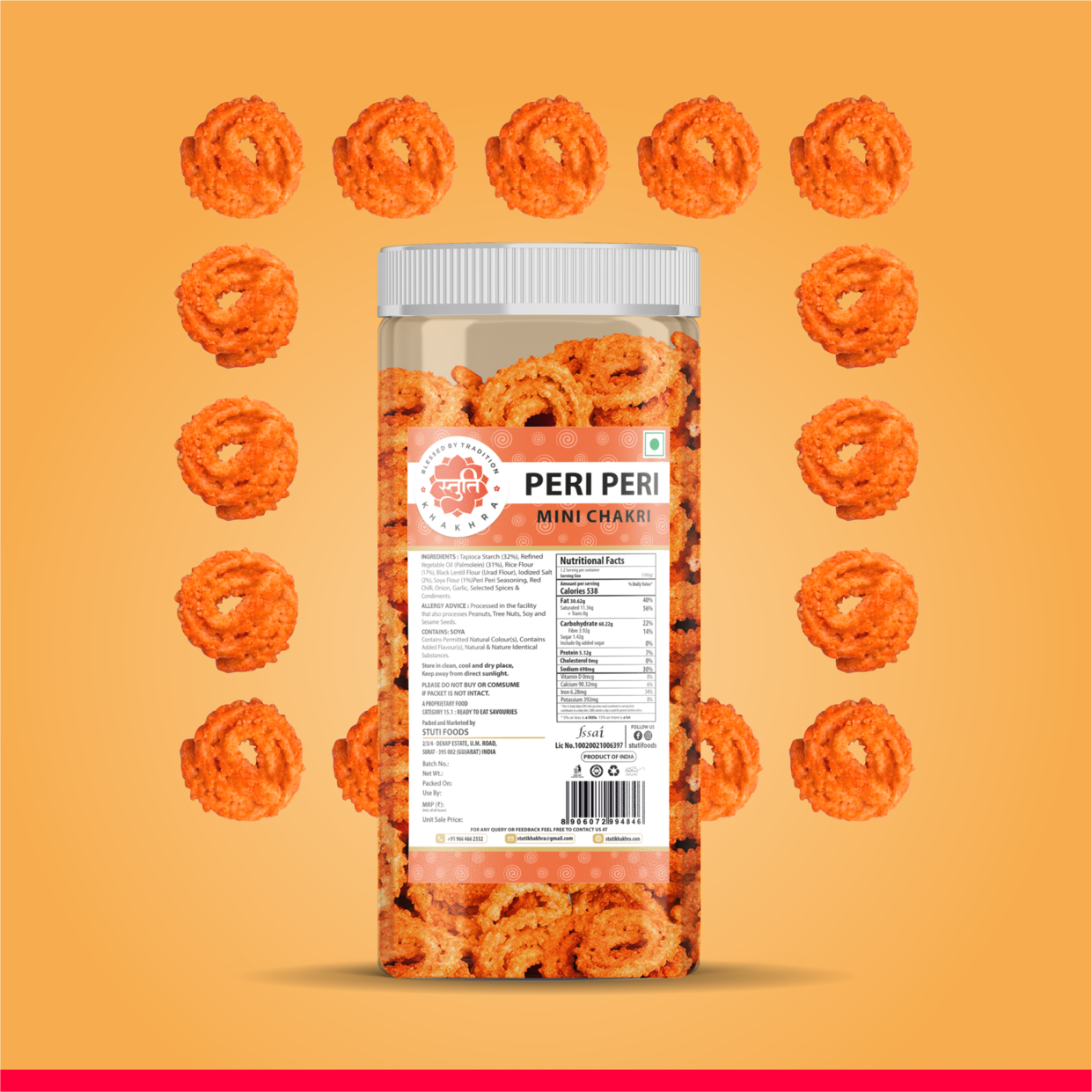 Peri Peri - Mini Chakri (120g) – Stuti Khakhra