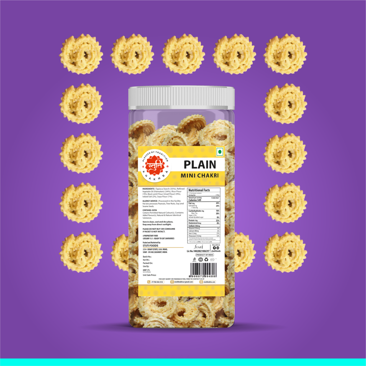 Plain - Mini Chakri (120g) – Stuti Khakhra